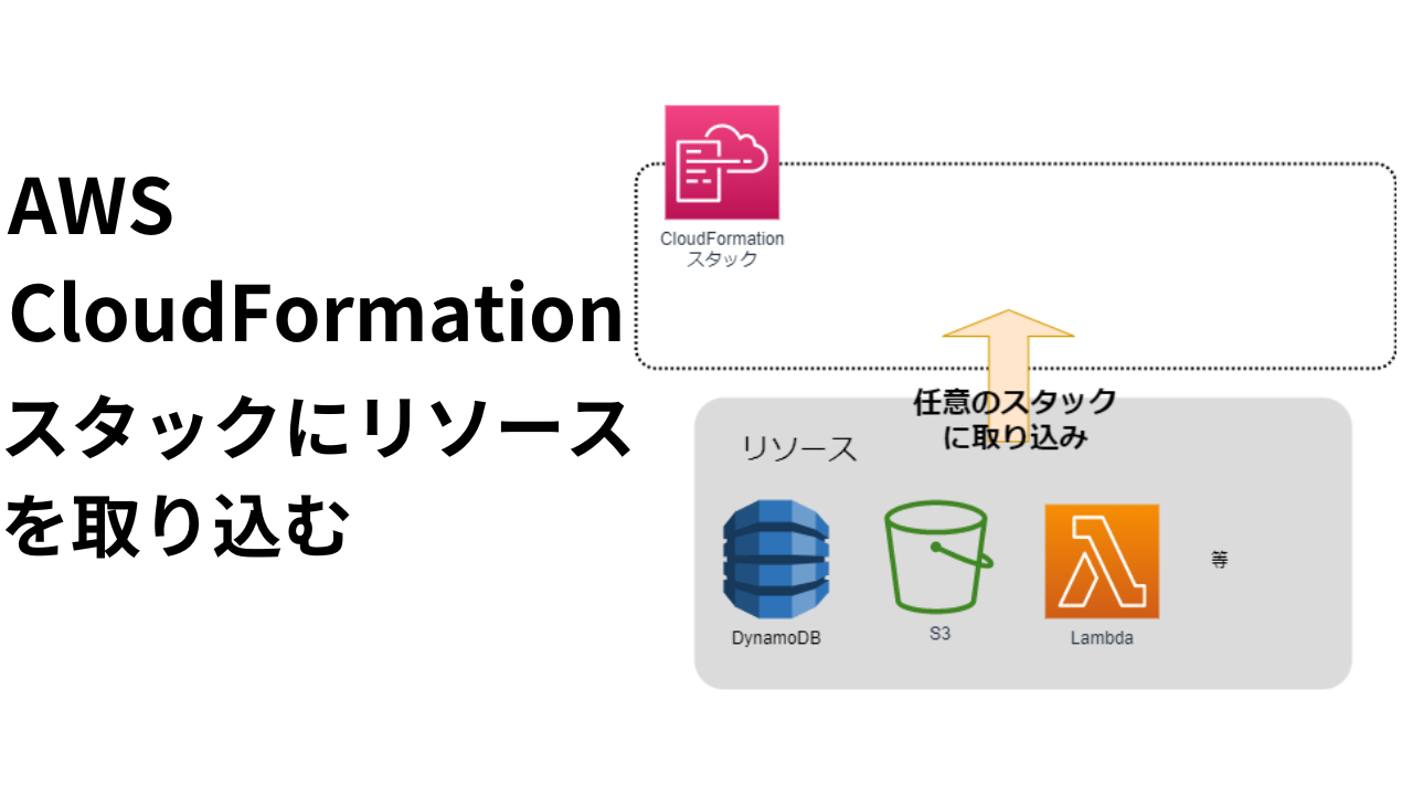 AWS CloudFormation スタックにリソースを取り込む | SEの技術ノート